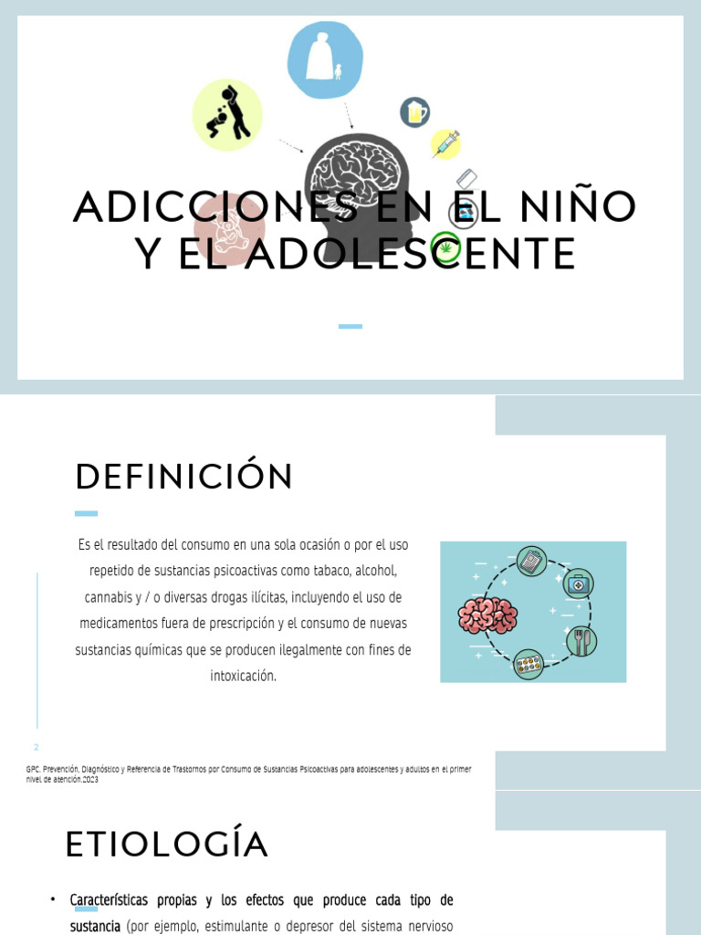 Adicciones en Niños y Adolescentes | PDF | Drogas | Especialidades Medicas