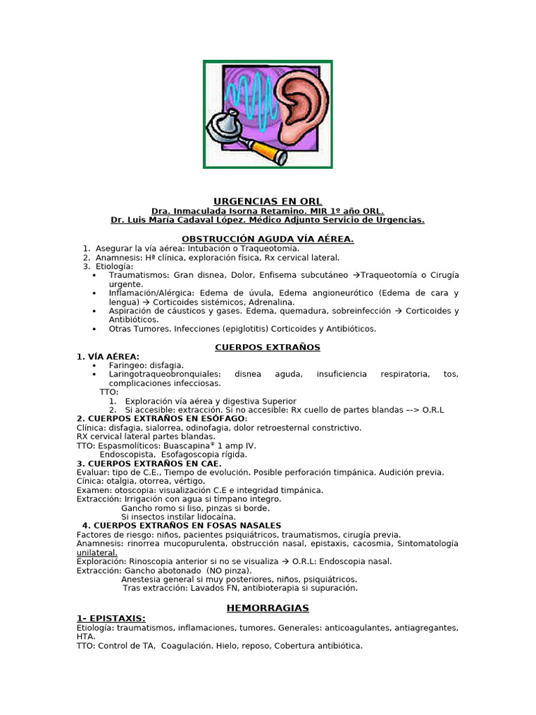 1 Orl | PDF | Medicina CLINICA | Enfermedades y trastornos