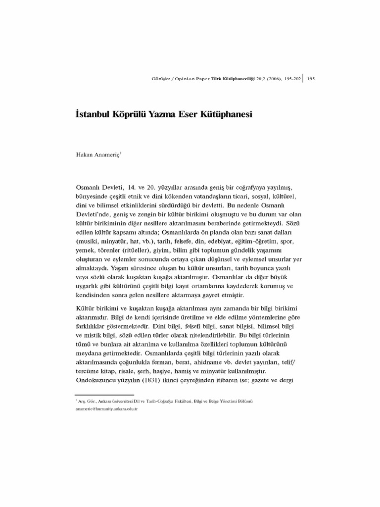 Stanbul K - PR - L - Yazma Eser K - T - Phanesi (#624296) - 815153 | PDF