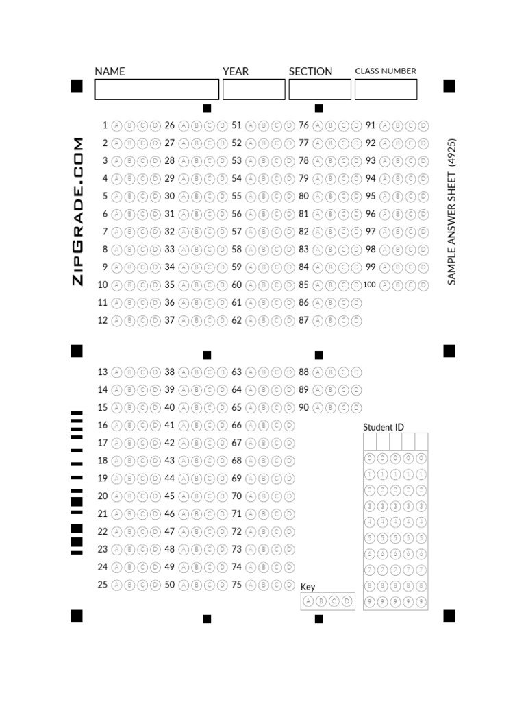 Sample Answer Sheet | PDF