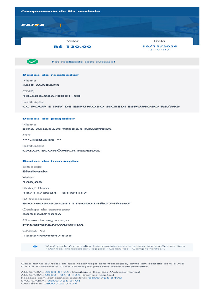 Comprovante2024 11 18 - 210124 | PDF