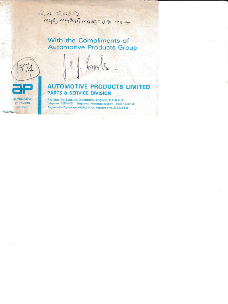 1974 Lockheed Brakes Manual | PDF | Piston | Brake