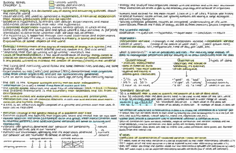 Bio Notes - Page 1 | PDF