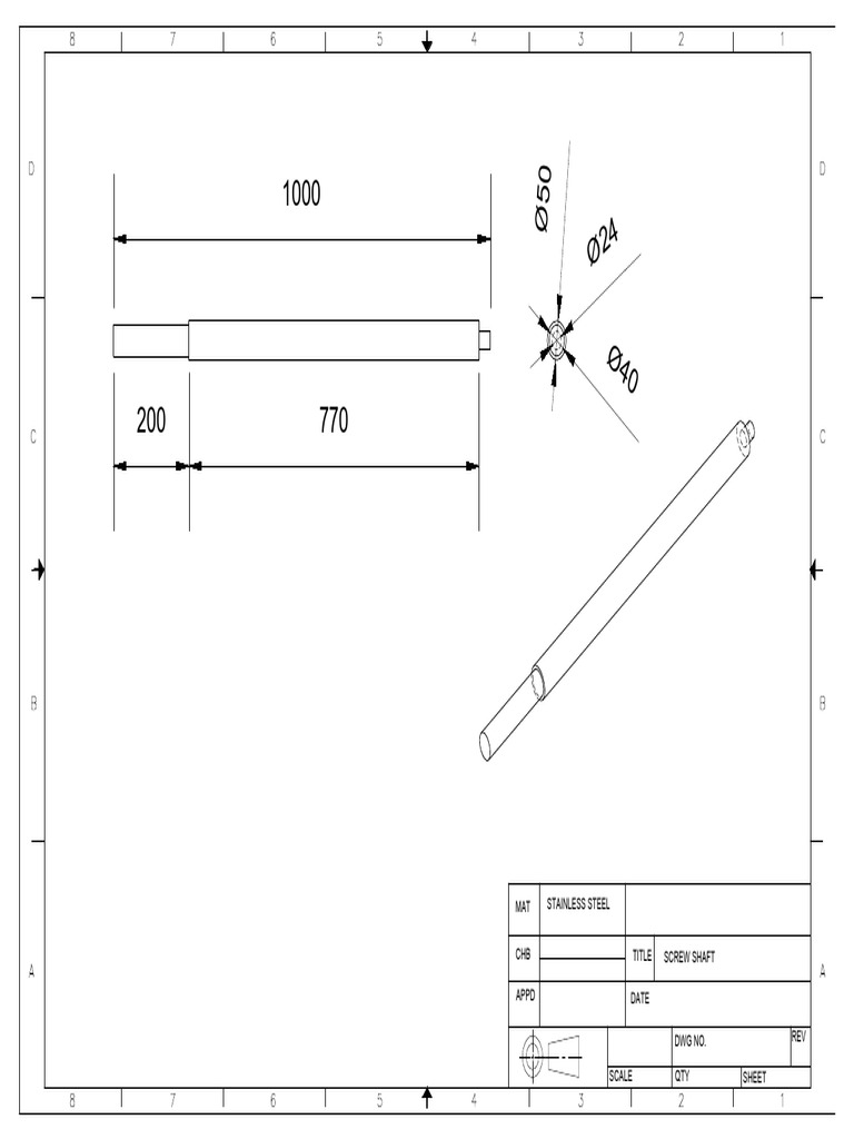Shaft D Size Layout | PDF