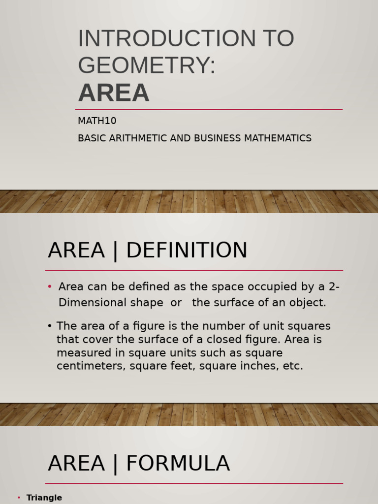 Lesson 5 Introduction to Geometry Area | PDF