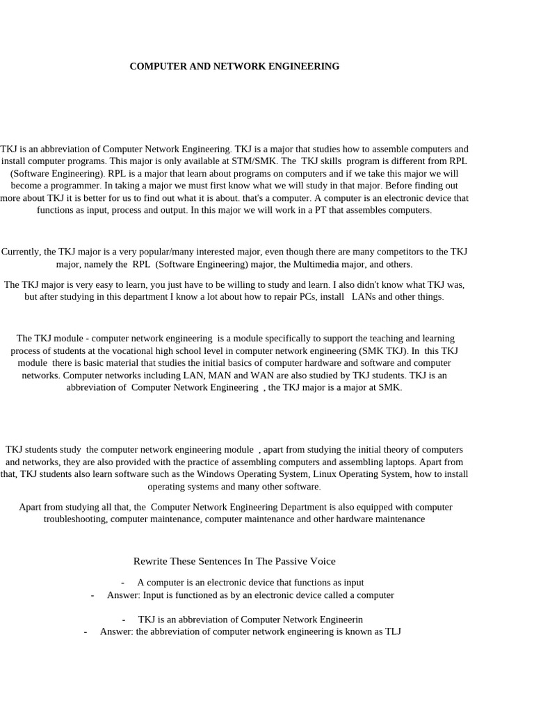 Computer and Network Engineering | PDF | Operating System | Computer Network