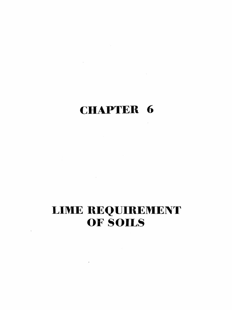 Lime Requirement of Soil | PDF | Buffer Solution | Soil