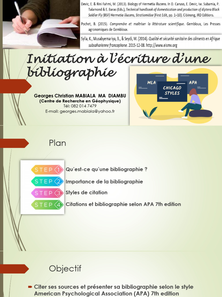 Guide de rédaction d'une bibliographie APA | PDF | Arts du langage et ...