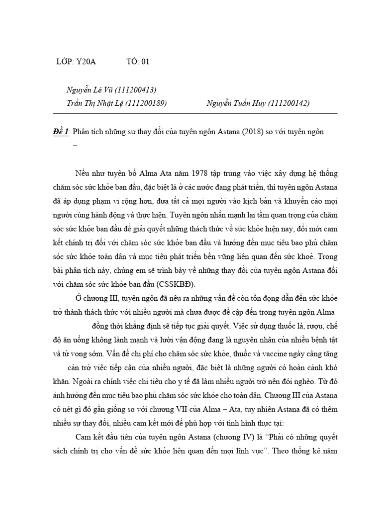 Danhgiagiuaky TCYT Y20A Nhom2 | PDF