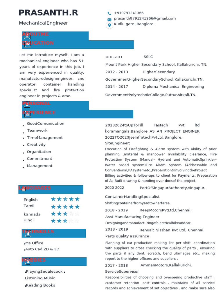 Prasanth R | PDF | Technology & Engineering