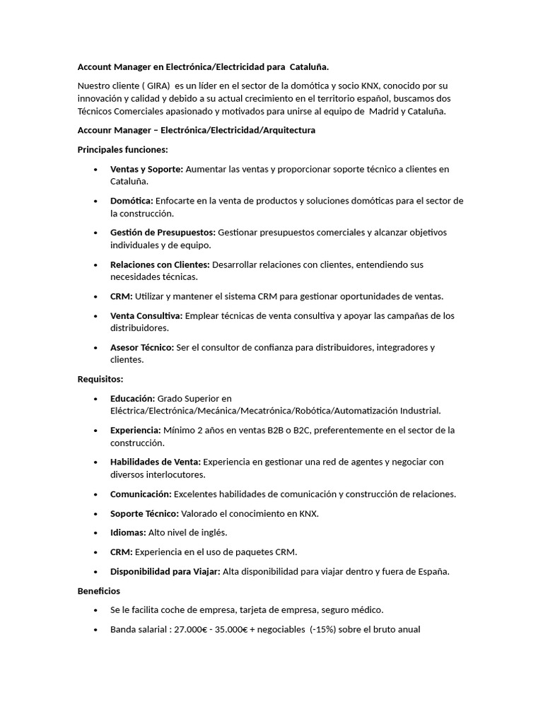 Technical Representative | PDF | Negocios