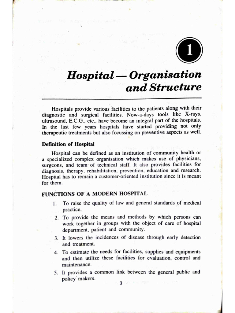 Hospital Organization 1 | PDF