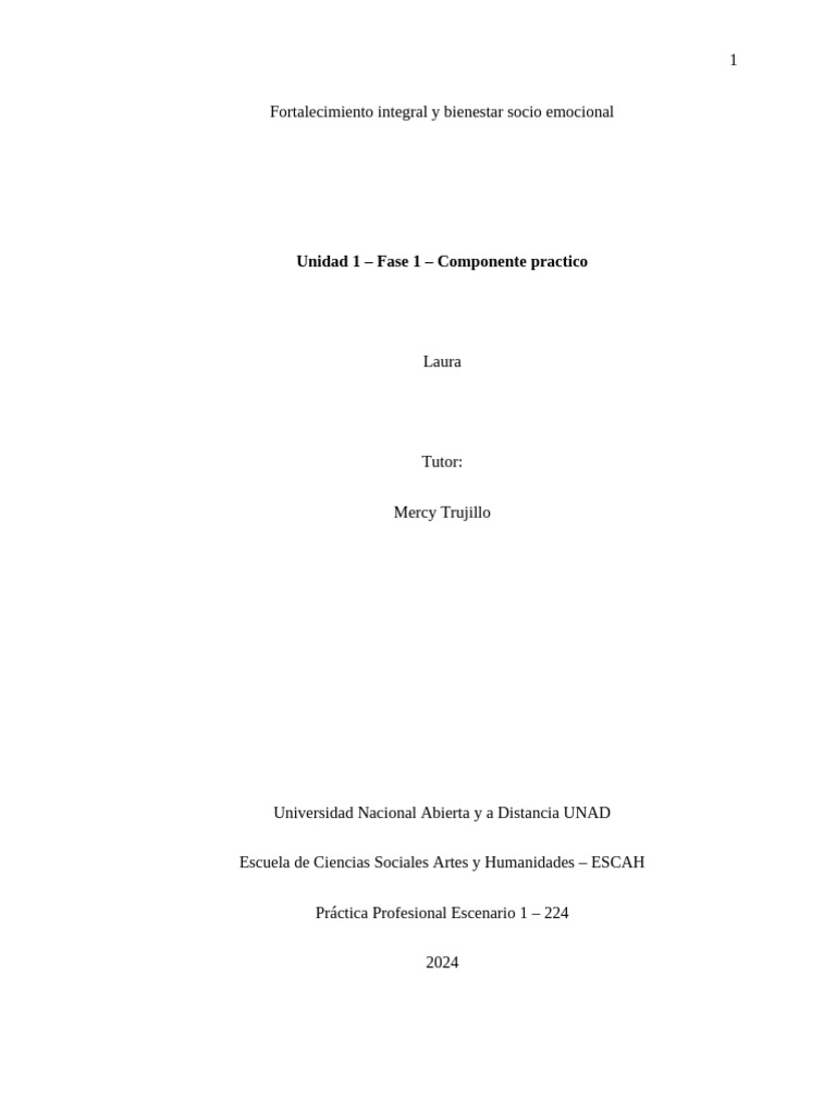 Fortalecimiento Integral y Bienestar Socio Emocional Practica 8 | PDF ...