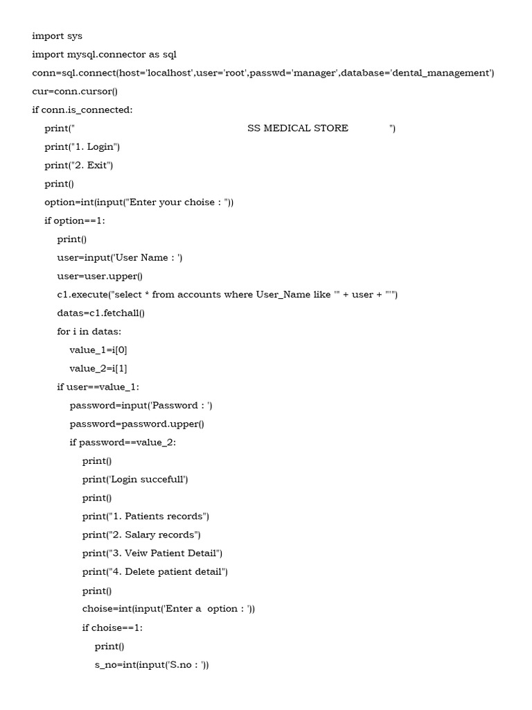 Medical Store Management System | PDF | Software | Information ...