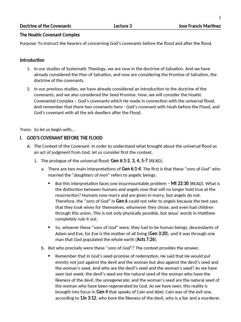 STDCov-3 The Noahic Covenantal Complex | PDF | Noah | Salvation