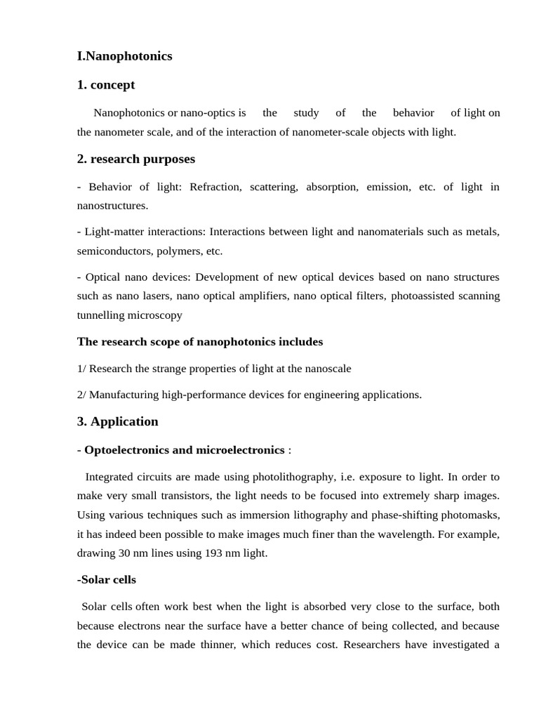 Nanophotonics and Plasmonics | PDF | Plasmon | Optics