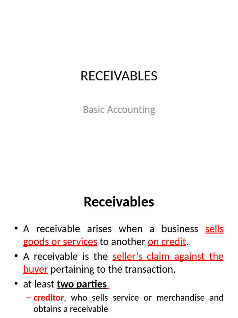 Accounts Receivable | PDF | Debits And Credits | Bad Debt Accounts Receivable | PDF | Debits And Credits | Bad Debt