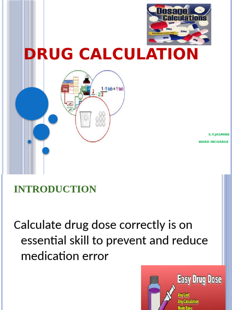 Drug Calculation | PDF | Drugs | Medical Treatments