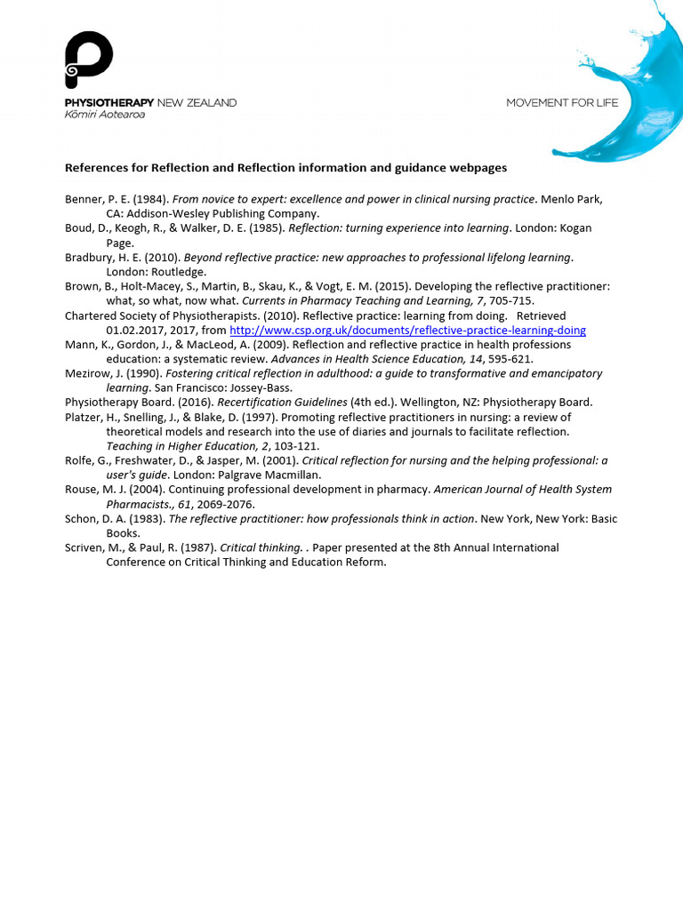 Reflection References | PDF