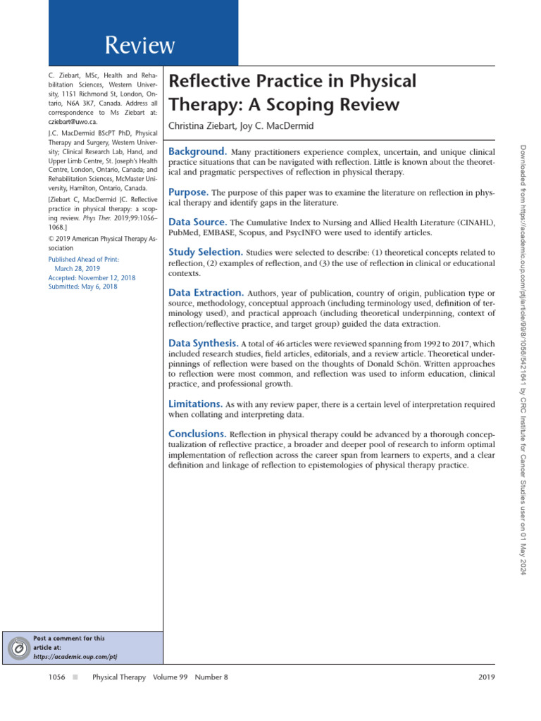 Scoping reflective | PDF | Reflective Practice | Experience