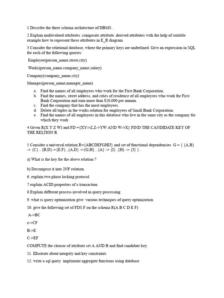 Dbms IMP QUES Ese.docx | PDF | Databases | Relational Model Dbms IMP QUES Ese.docx | PDF | Databases | Relational Model