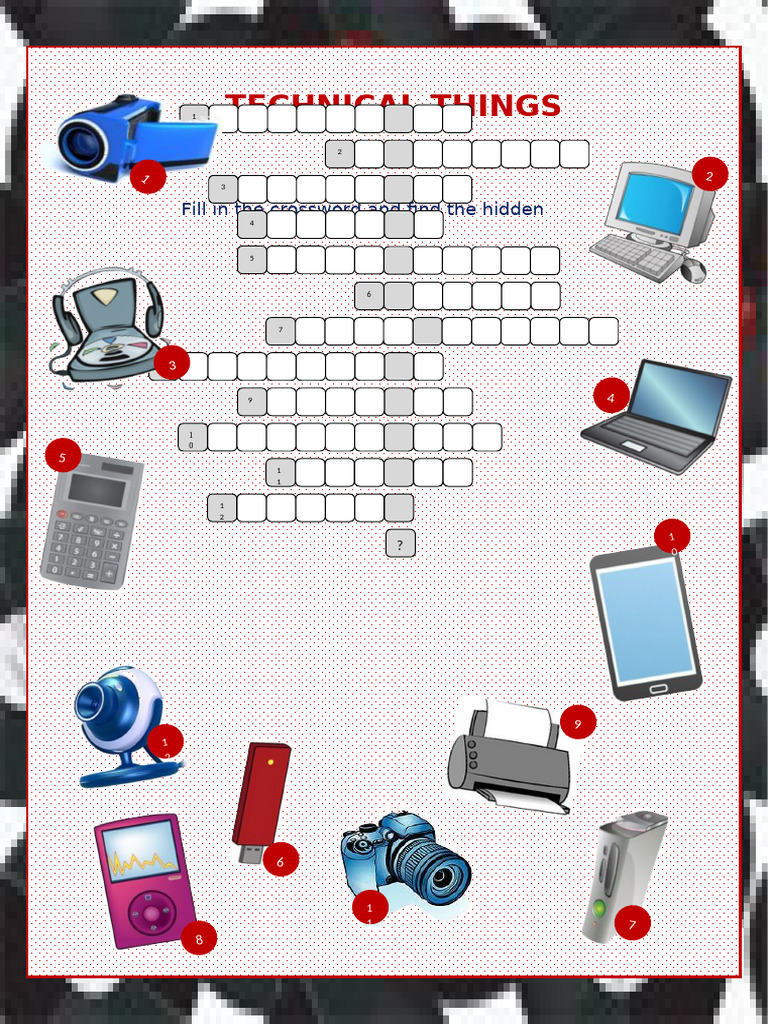 Technical Things Crossword Puzzle Crosswords Icebreakers Oneonone ...