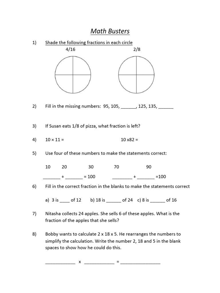 Math Buster Series 1 | PDF