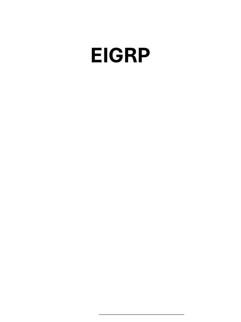 EIGRP | PDF | Enrutador (Computación) | Telecomunicaciones
