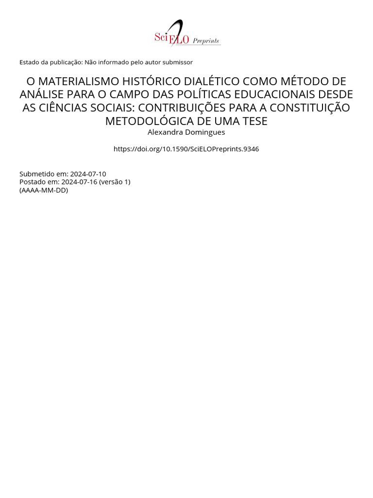 Artigo+formatado+conforme+template 10 06 24 | PDF | Karl Marx | Sociologia