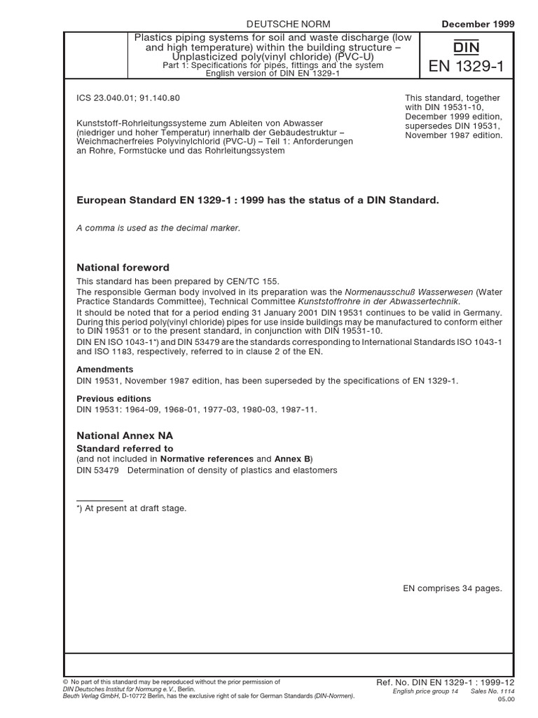 Din en 1329-1 | PDF