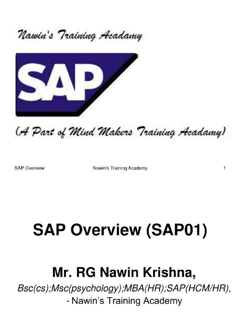 SAP ECC Overview | PDF