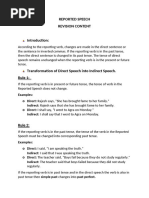 Reported Speech Class 10 Notes | PDF | Sentence (Linguistics) | Verb