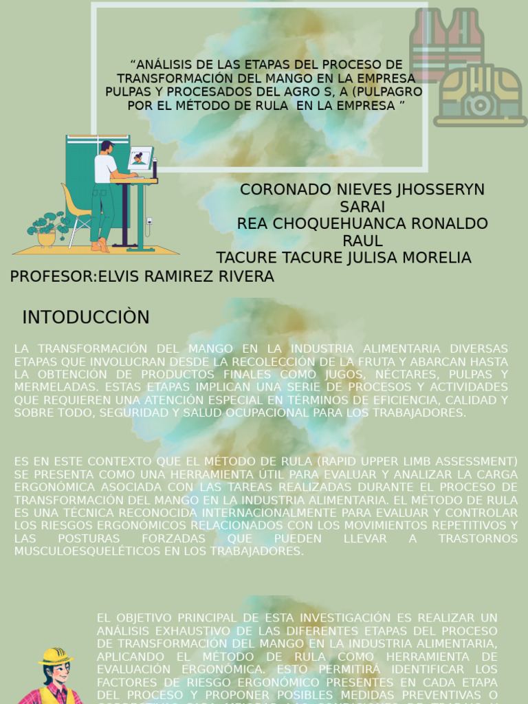 Trabajo Metodo de Rula | PDF | Factores humanos y ergonomía