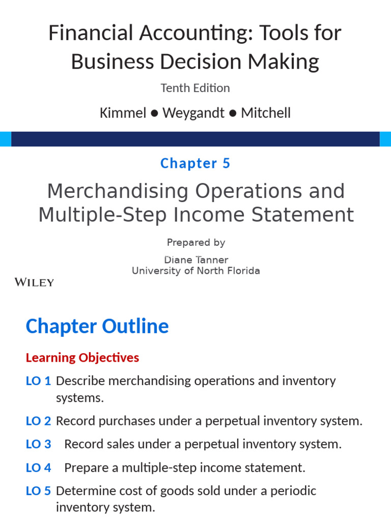 Kimmel - Financial - 10e - PPT - Ch05 - Merchandising Operations and ...