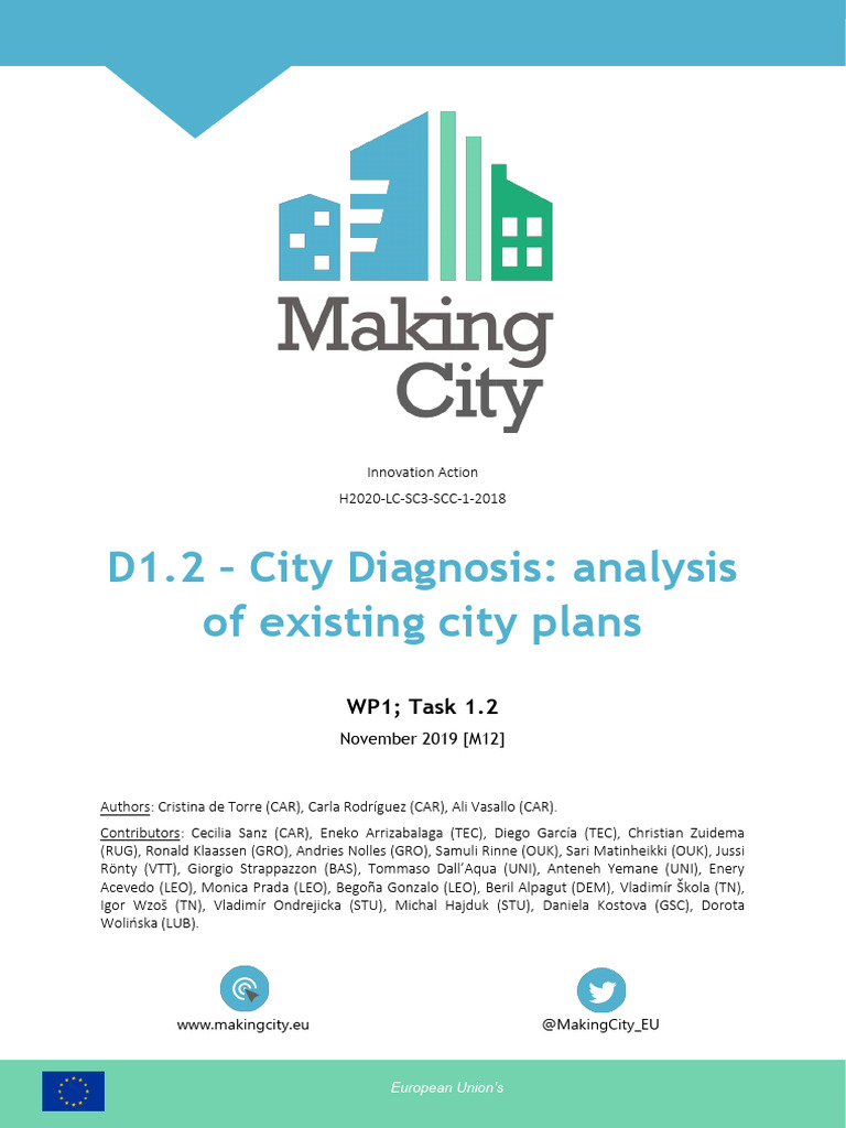 MakingCity D1 2 City Diagnosis Analysis of Existing City Plans Final V1-2 | PDF | Business ...
