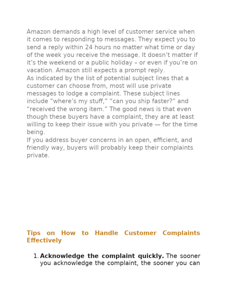 Amazon CX | PDF | Sales | Customer