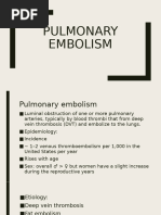PULMONARY EMBOLISM PowerPoint | PDF | Embolism | Lung