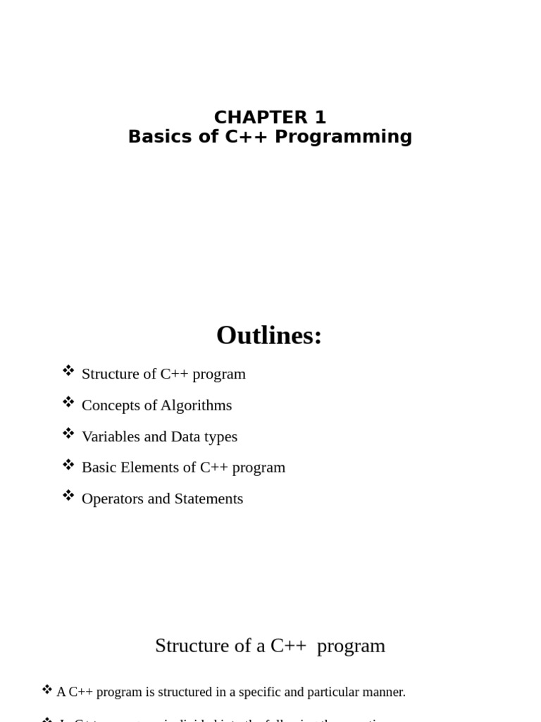 Chapter 1c++ | PDF | C++ | Integer (Computer Science)