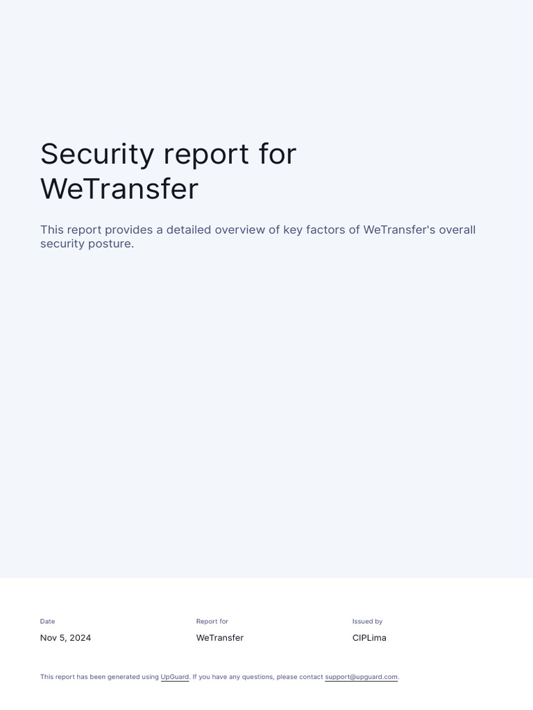 WeTransfer - Security Report Upguard (Demo) | PDF | Security | Computer ...
