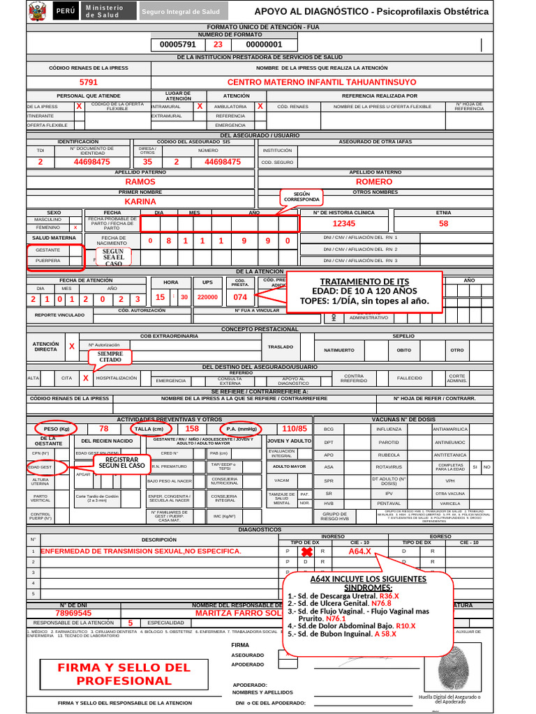 Formato Único de Atención FUA 074 | PDF | Drogas | Especialidades Medicas