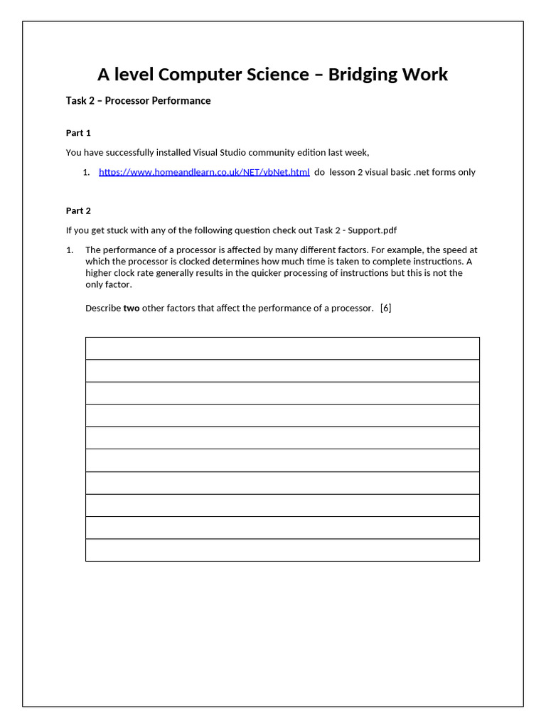 Processor Performance Factors Explained | PDF