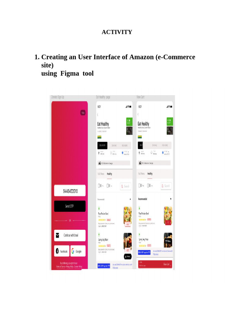 Creating An User Interface of Amazon (E-Commerce Site) Using Figma Tool ...