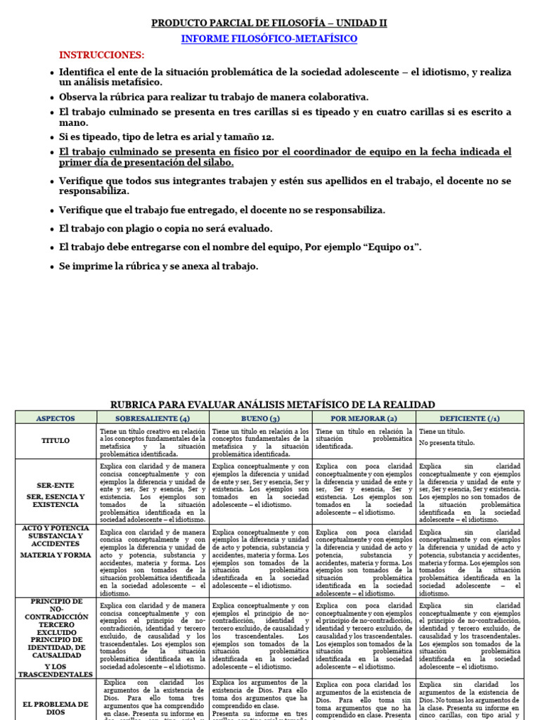 Informe Metafísico 2024 | PDF | Teoría de sustancias | Metafísica