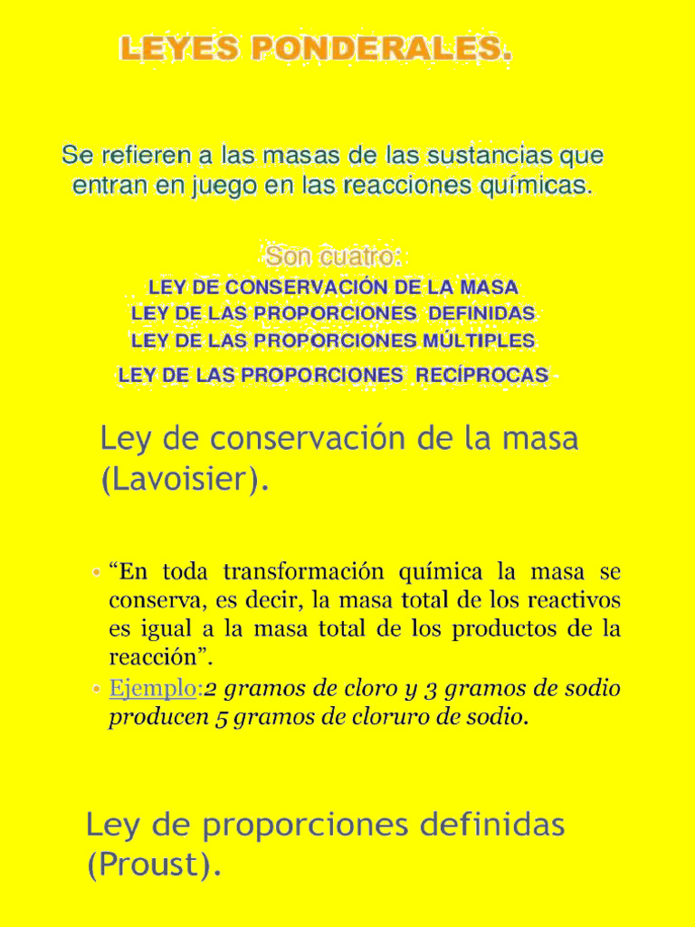 Leyes Ponderales | PDF
