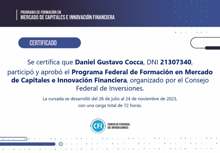 Certificado - MERCAP (Automatizado) - 39 | PDF