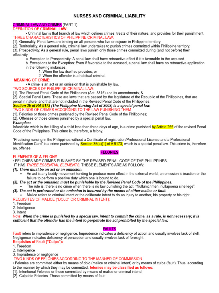 1 Nurses and Criminal Liability 1886 | PDF | Aiding And Abetting | Criminal Law