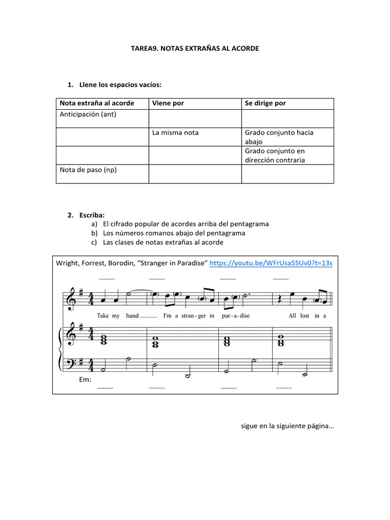 Tarea9. Notas Extrañas Al Acorde | PDF | Arte