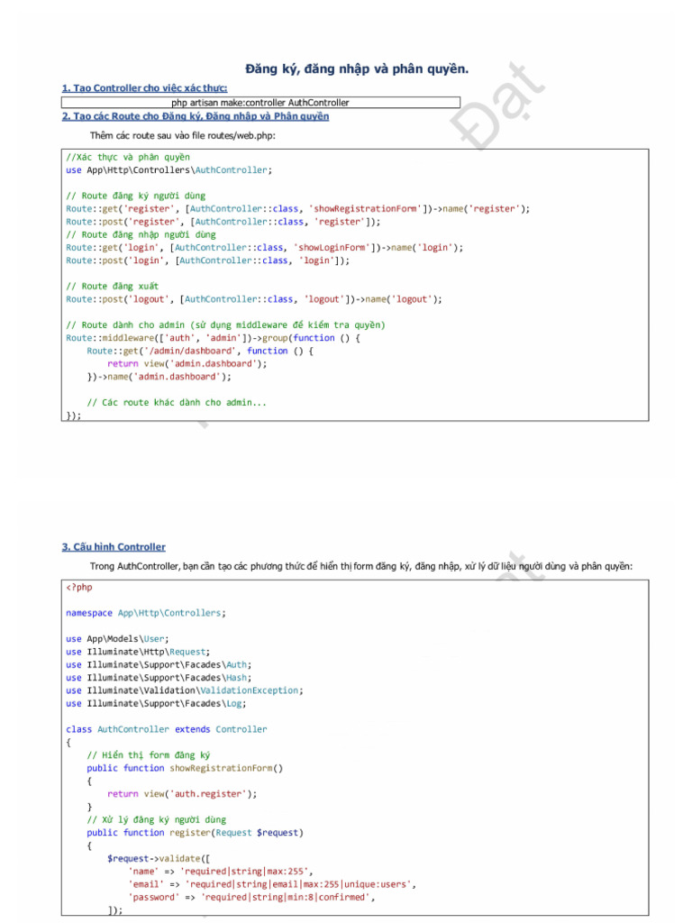 lab03 - Xác thực và phân quyền người dùng-sv | PDF