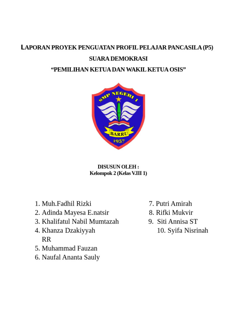 Laporan Proyek Penguatan Profil Pelajar | PDF
