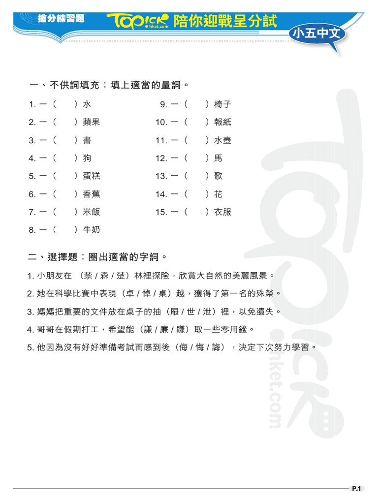 Chinese 302 Exercise | PDF